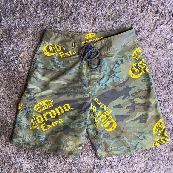 Corona | Swim | Corona Extra Beer Board Shorts Swim Surf Camo S | Poshmark